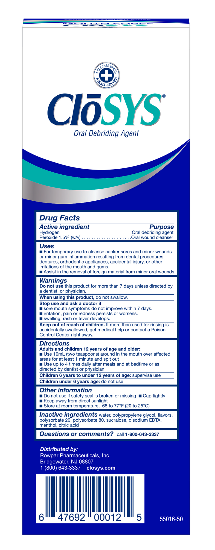 CloSYS Mouth Sores Rinse | CloSYS