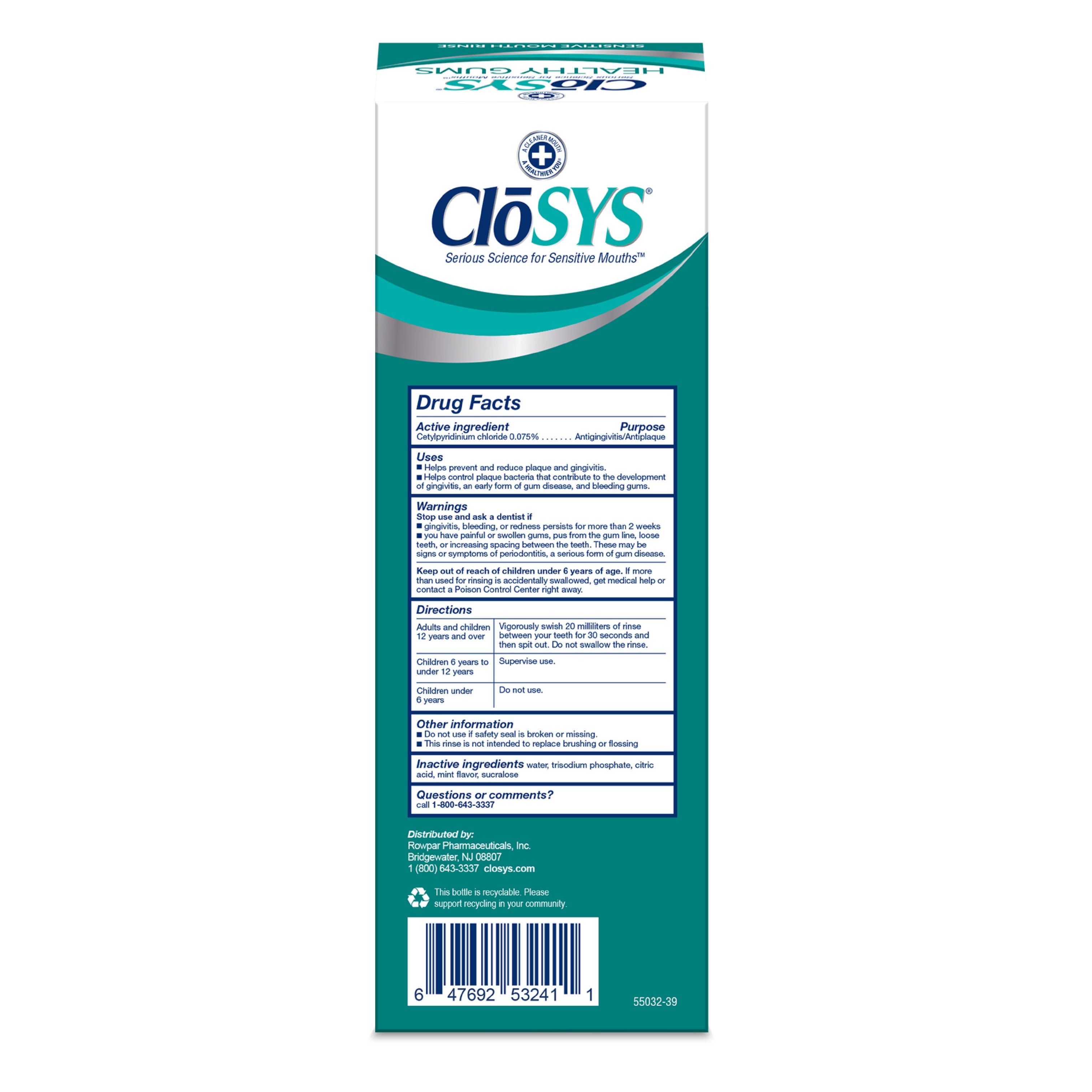 CloSYS Healthy Gums Mouth Rinse | CloSYS